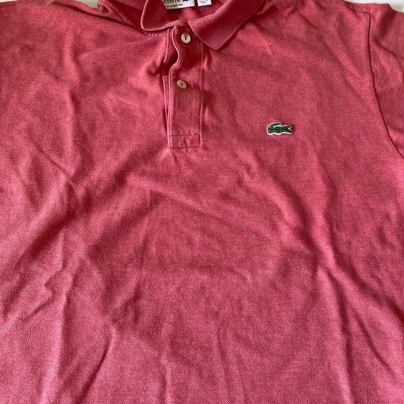 Lacoste | Shirts | Lacoste Red Polo Shirt Classic Cotton Pique Xl F4 ...